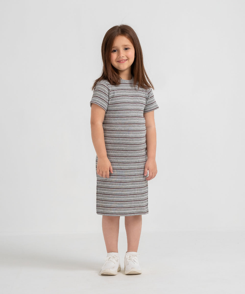 Girls' Striped T-Shirt Dress – Bandana