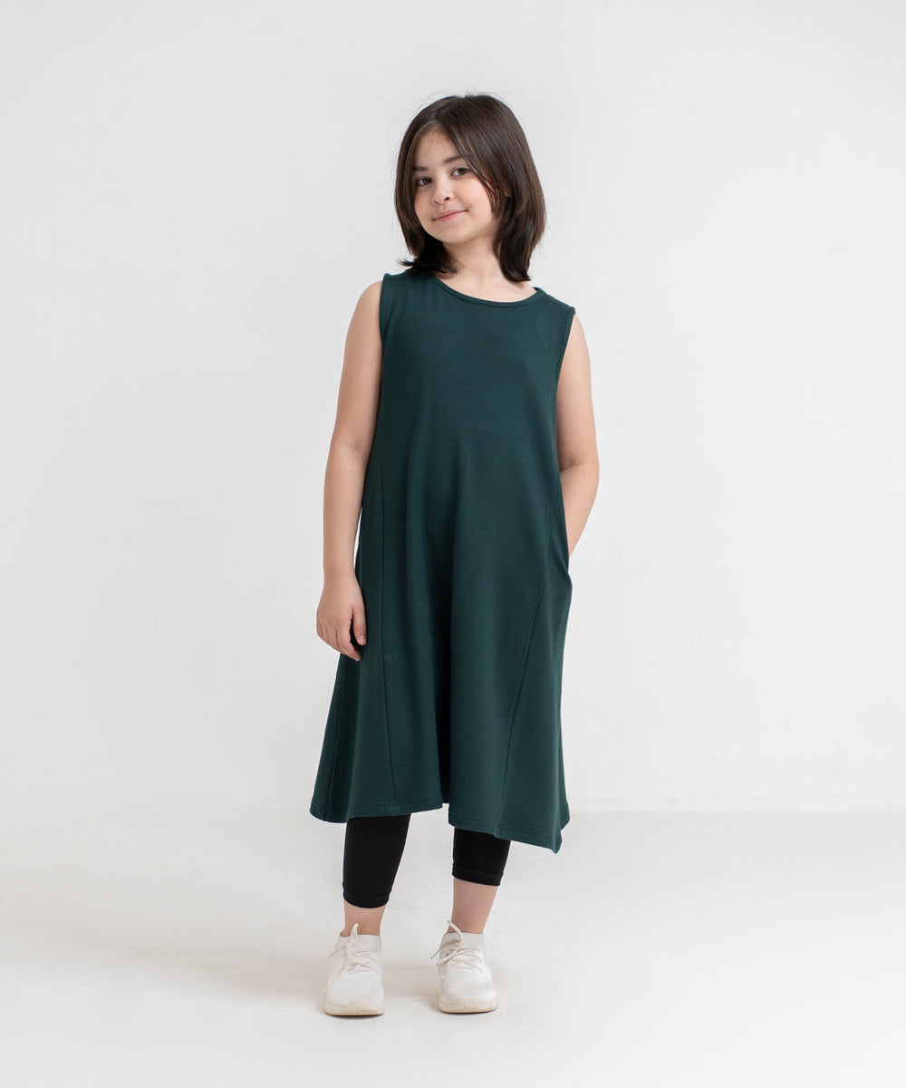 Girls' Modal Sleeveless Dress – Bandana