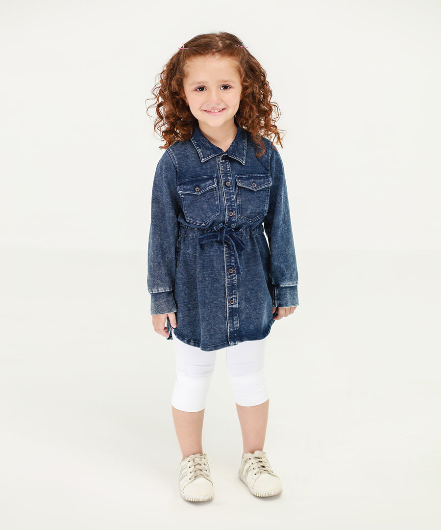 Girls' Denim Dress – Bandana