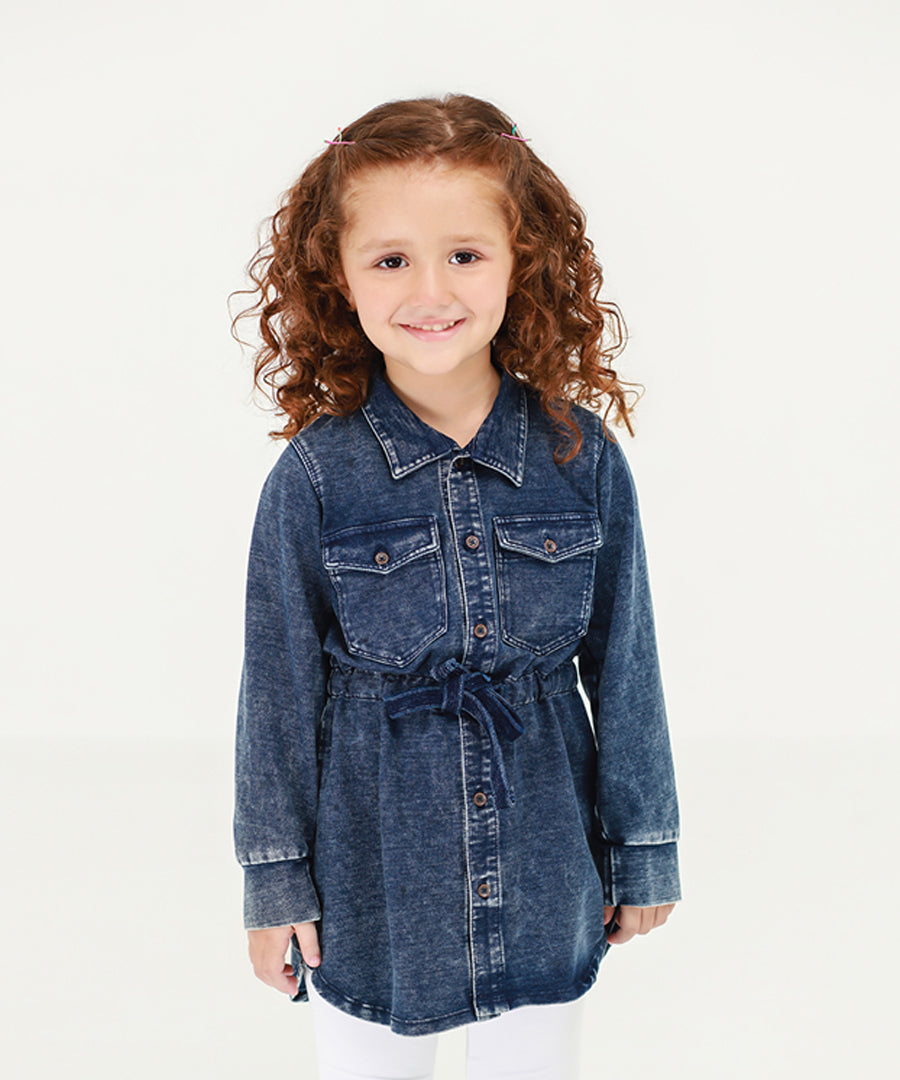 Girls' Denim Dress – Bandana