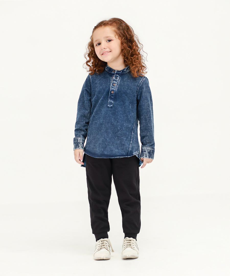 Girls' Denim Tunic Shirt – Bandana
